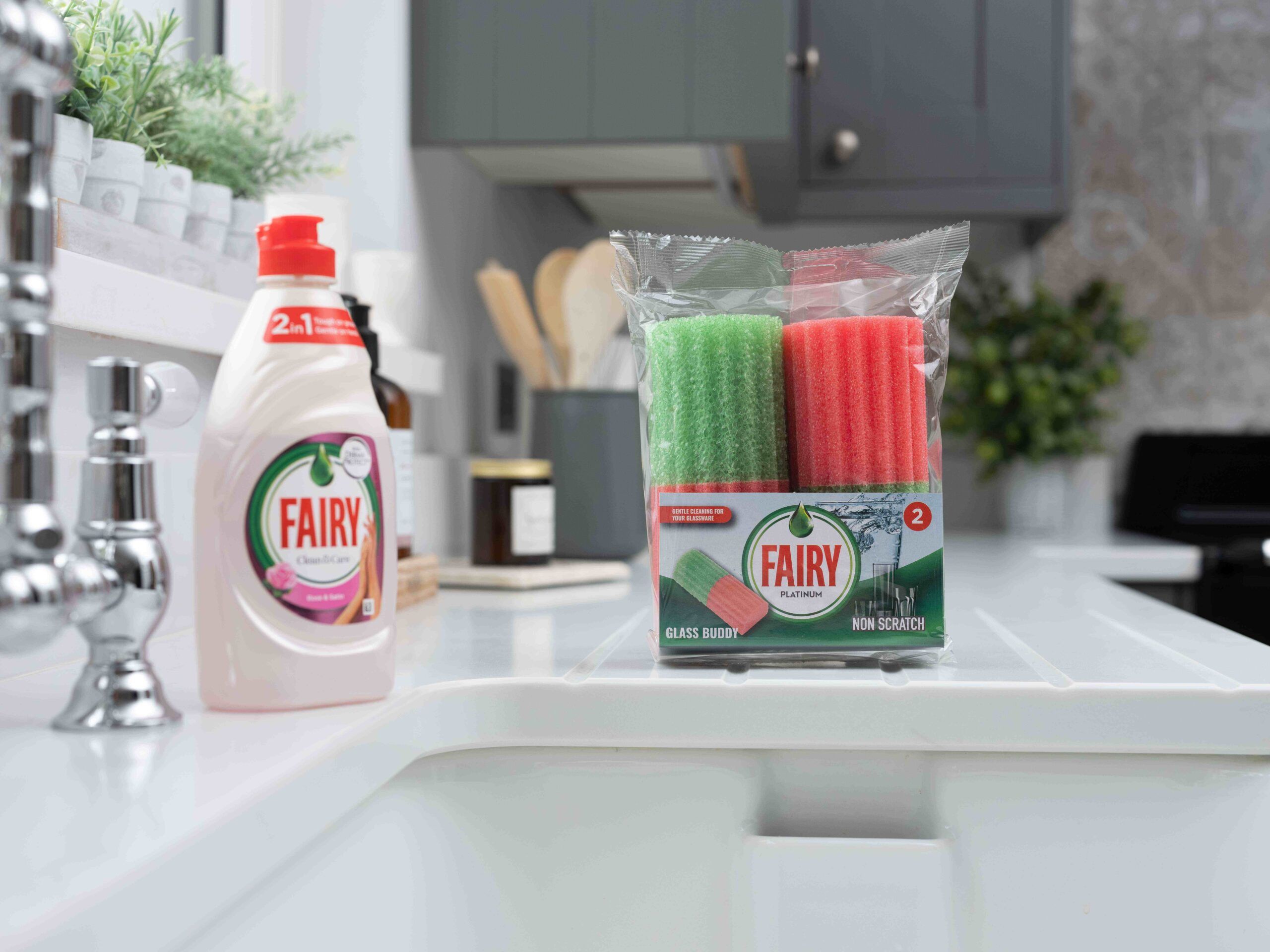 Addis Fairy Glass Buddy Sponge 2pk (518946)